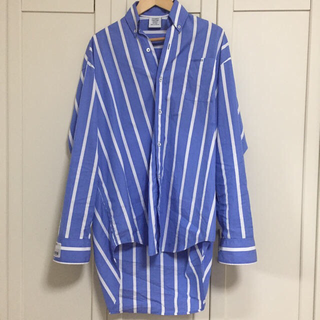 vetements 18ss オーバーサイズストライプシャツ vetements 18ss オーバーサイズストライプシャツ