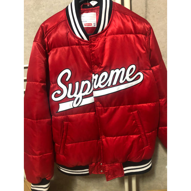 Supreme Script Varsity Puffy Jacket ダウン Supreme Script Varsity Puffy Jacket ダウン