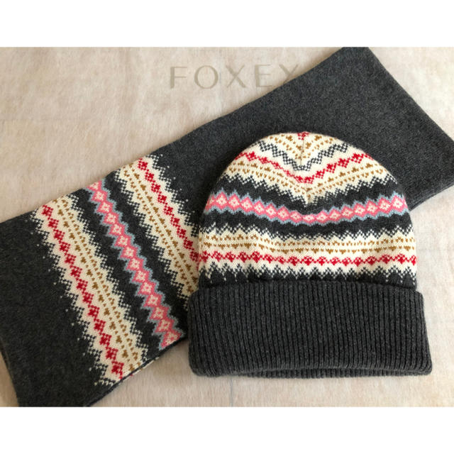FOXEY - 未使用です FOXEY フォクシー カシミヤ100% ニット帽子 FOXEY - 未使用です FOXEY フォクシー カシミヤ100% ニット帽子