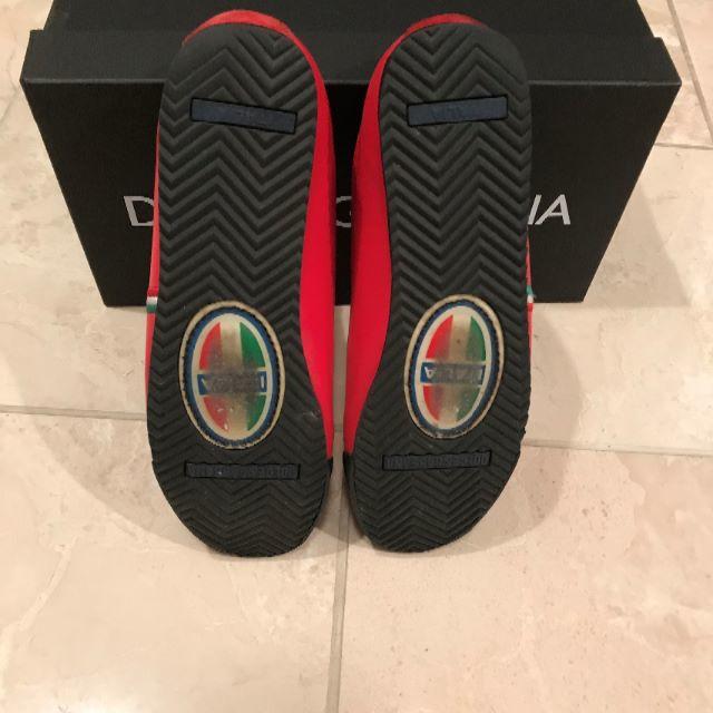 ドルチェ&ガッバーナITARIAロゴ レザースニーカ7ロッソレッド ドルチェ&ガッバーナITARIAロゴ レザースニーカ7ロッソレッド