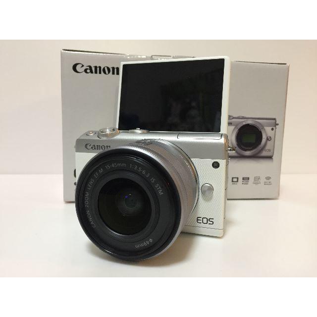 新品 Canon EOS M100 レンズキット ホワイト32GBSDカード付 新品 Canon EOS M100 レンズキット ホワイト32GBSDカード付