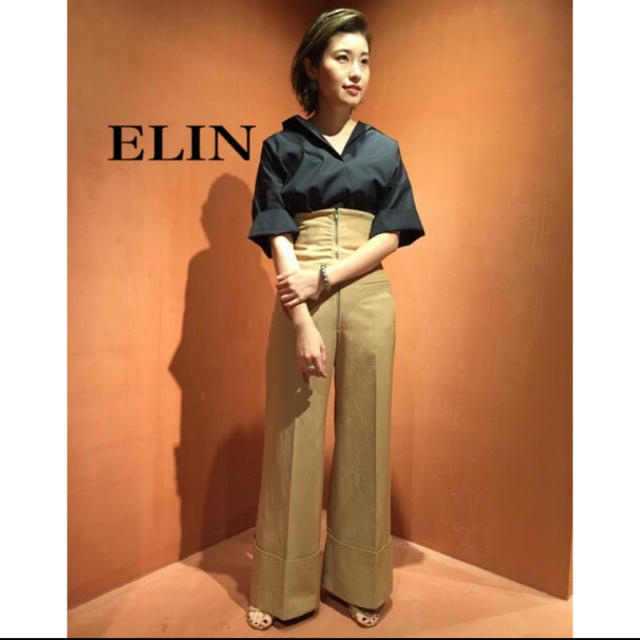 人気商品 ELIN ハイウエストチノワイドパンツ 人気商品 ELIN ハイウエストチノワイドパンツ