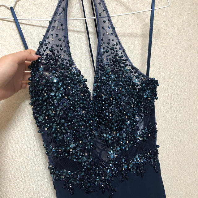 Eau Souage ロングドレス ネイビー Eau Souage ロングドレス ネイビー
