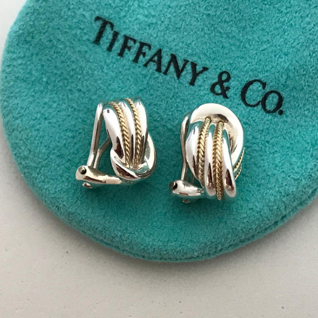 Tiffany & Co. - TIFFANY イヤリング SV925 AU750 希少 美品の Tiffany & Co. - TIFFANY イヤリング SV925 AU750 希少 美品の