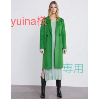 ZARA(チェスターコート ・ グリーン・カーキ/緑色系)のフリマ ZARA(チェスターコート ・ グリーン・カーキ/緑色系)のフリマ