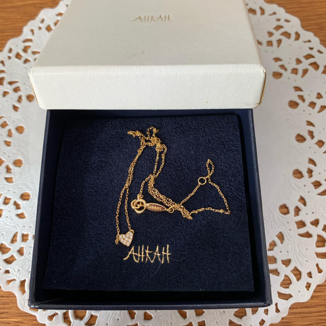 AHKAH もとっ ハートパヴェネックレス k18✨✨ AHKAH もとっ ハートパヴェネックレス k18✨✨