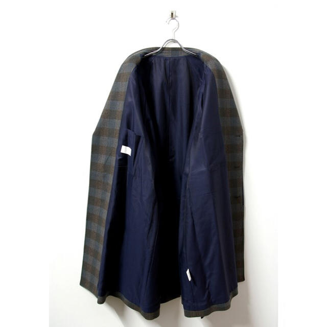 URU 19AW WOOL CHECK BELTED COAT Gray URU 19AW WOOL CHECK BELTED COAT Gray