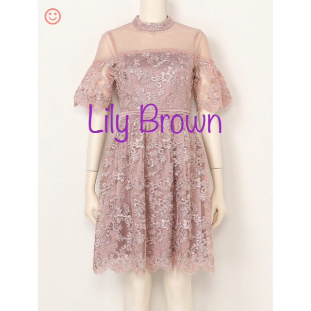 Lily Brown 新品未使用 コード刺繍ドレス リリーブラウン Lily Brown 新品未使用 コード刺繍ドレス リリーブラウン