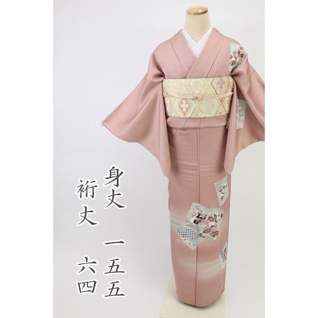 付け下げ*袷着物 上品*刺繍 冊子模様 ピンクグレー 2SM2の通販 付け下げ*袷着物 上品*刺繍 冊子模様 ピンクグレー 2SM2の通販