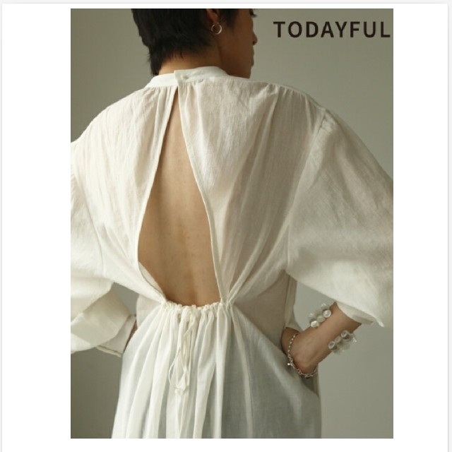 ♡新品未使用 TODAYFUL トゥデイフル 新作 ガーゼギャザードレス 36 ♡新品未使用 TODAYFUL トゥデイフル 新作 ガーゼギャザードレス 36