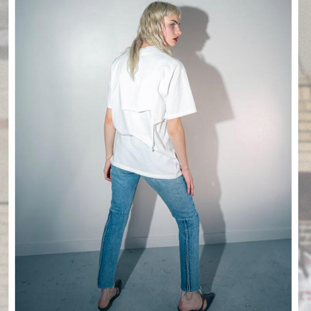 Perverze Layered Crash Half Tee / White トップス Perverze Layered Crash Half Tee / White トップス