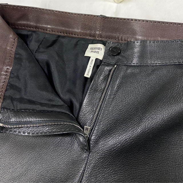 HERMES エルメス レザー パンツ レディス パンツ HERMES エルメス レザー パンツ レディス パンツ