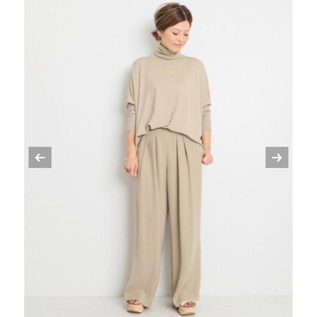 新品 ドゥーズィエムクラス スムースワイドパンツ ベージュ AP 新品 ドゥーズィエムクラス スムースワイドパンツ ベージュ AP