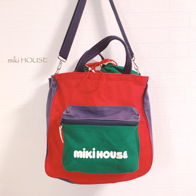 mikihouse - 【miki HOUSE】マルチカラー キャンバス地 バッグ mikihouse - 【miki HOUSE】マルチカラー キャンバス地 バッグ