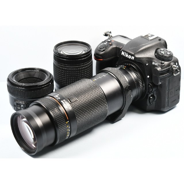 Nikon D500 標準&望遠&単焦点トリプルレンズセット カメラ Nikon D500 標準&望遠&単焦点トリプルレンズセット カメラ