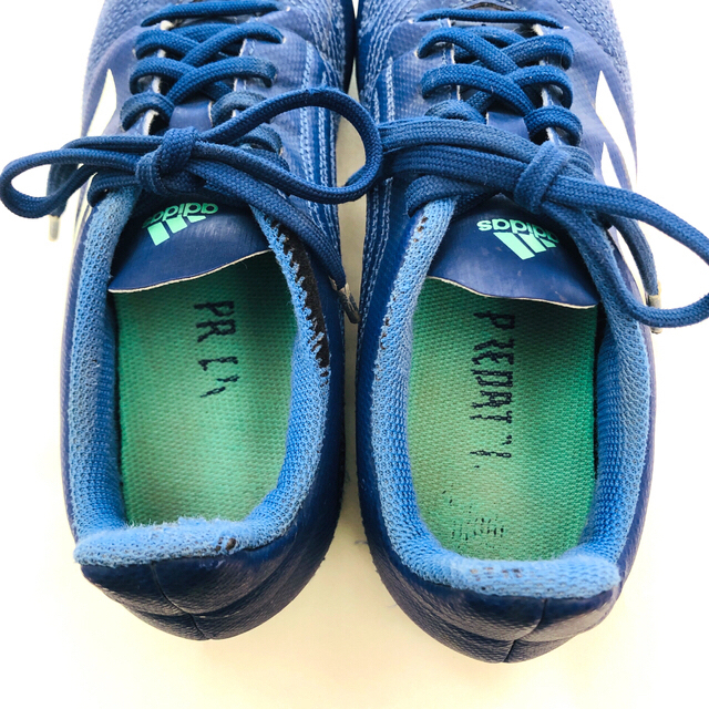 adidas - アディダス adidas サッカースパイク 22.5cm 青×白×緑 adidas - アディダス adidas サッカースパイク 22.5cm 青×白×緑