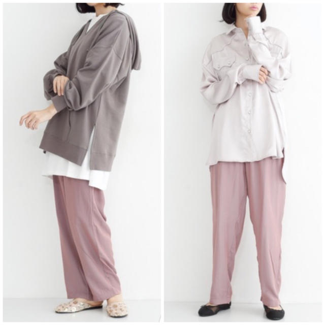 TODAYFUL - 光沢サテンストレートパンツ新品タグ付きダスティ TODAYFUL - 光沢サテンストレートパンツ新品タグ付きダスティ