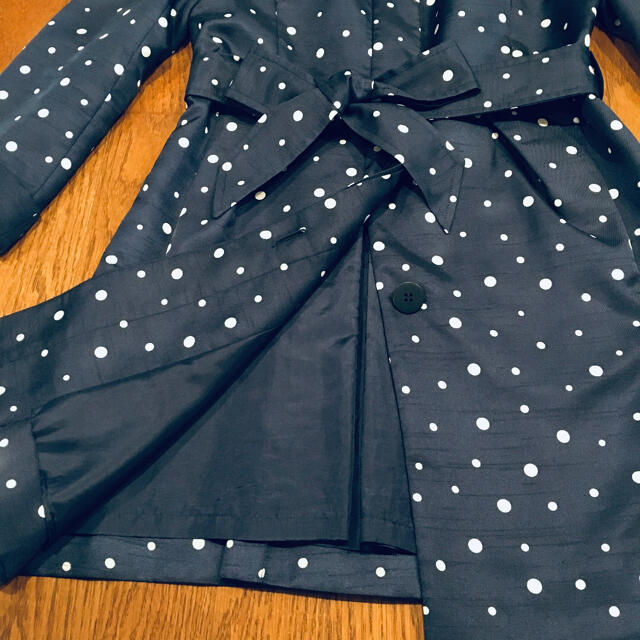 M'S GRACY - 水玉模様紺色トレンチコートM(38号)の通販 by M'S GRACY - 水玉模様紺色トレンチコートM(38号)の通販 by