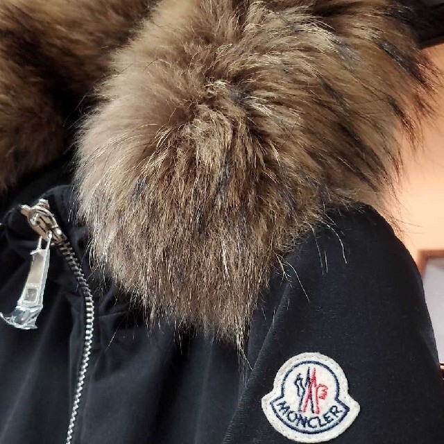 MONCLER - 稀少 MONCLER ディミトラ ファー付きロングダウン 黒 MONCLER - 稀少 MONCLER ディミトラ ファー付きロングダウン 黒