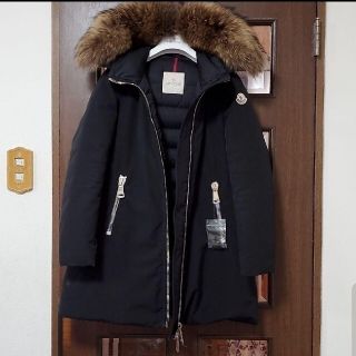 MONCLER - 稀少 MONCLER ディミトラ ファー付きロングダウン 黒 MONCLER - 稀少 MONCLER ディミトラ ファー付きロングダウン 黒