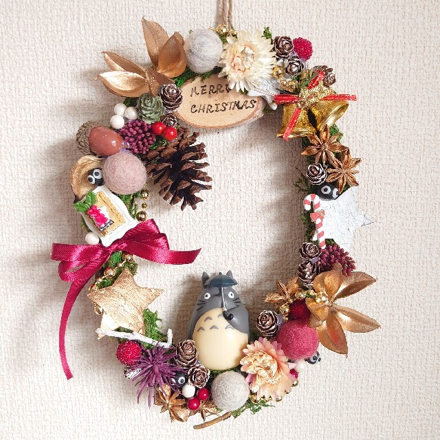 クリスマスリース ジブリリース トトロ の通販 by la_venus's クリスマスリース ジブリリース トトロ の通販 by la_venus's