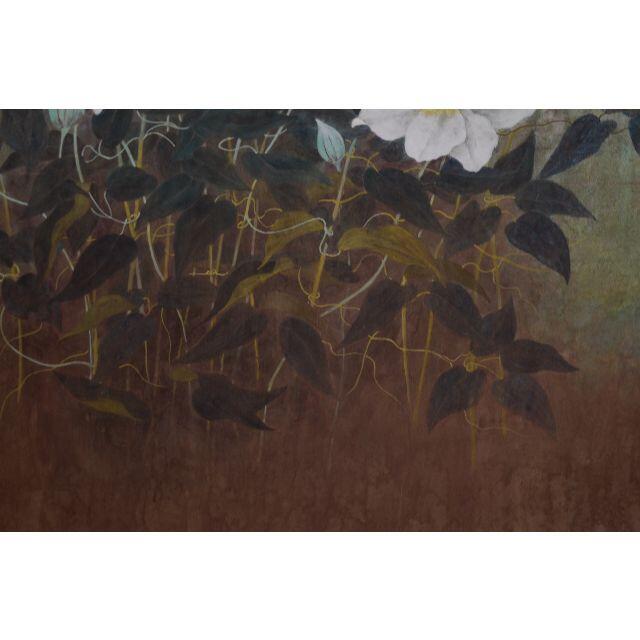 作品名 「鉄線」 岩絵の具 日本画 東山魁夷の流派 作品名 「鉄線」 岩絵の具 日本画 東山魁夷の流派