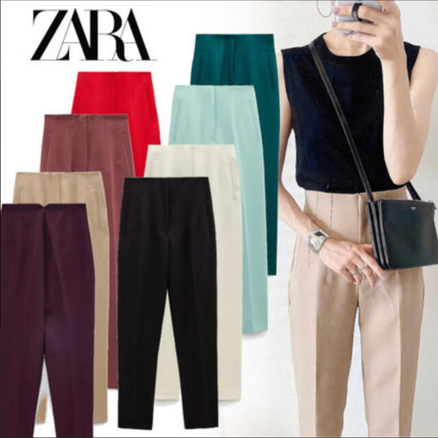 ZARA - ZARAテーパードパンツの通販 by りょうこ's shop|ザラ ZARA - ZARAテーパードパンツの通販 by りょうこ's shop|ザラ