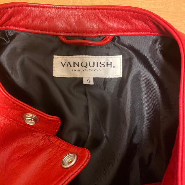 VANQUISH - VANQUISH セミダブルライダースジャケット レッドの VANQUISH - VANQUISH セミダブルライダースジャケット レッドの