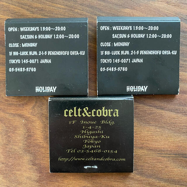 Celt and Cobra - Celt & Cobra HOLIDAY 非売品 マッチ セットの Celt and Cobra - Celt & Cobra HOLIDAY 非売品 マッチ セットの