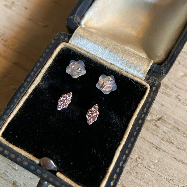 美品 天然 ピンクダイヤモンド ピアス k18 pg 美品 天然 ピンクダイヤモンド ピアス k18 pg