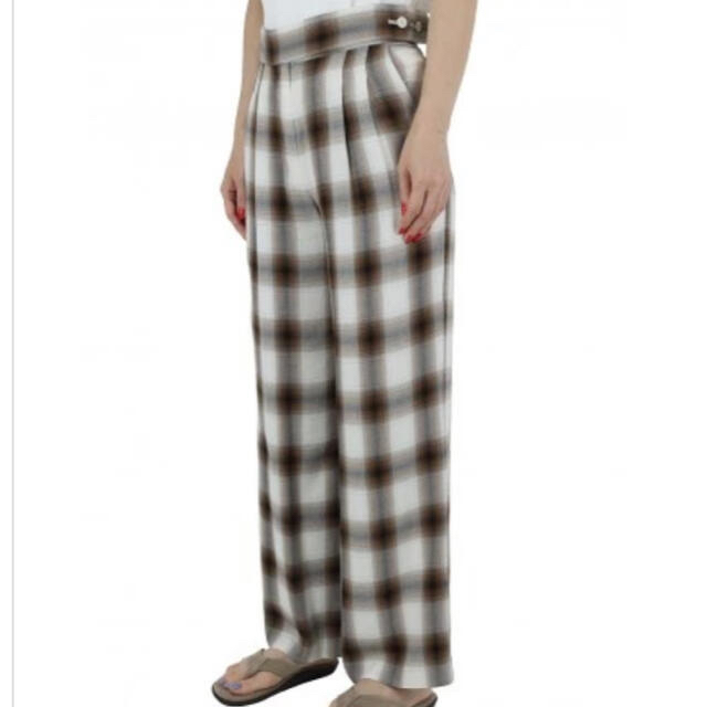 pheeny 【新品】 チェック パンツ スラックス ワイドパンツ pheeny 【新品】 チェック パンツ スラックス ワイドパンツ
