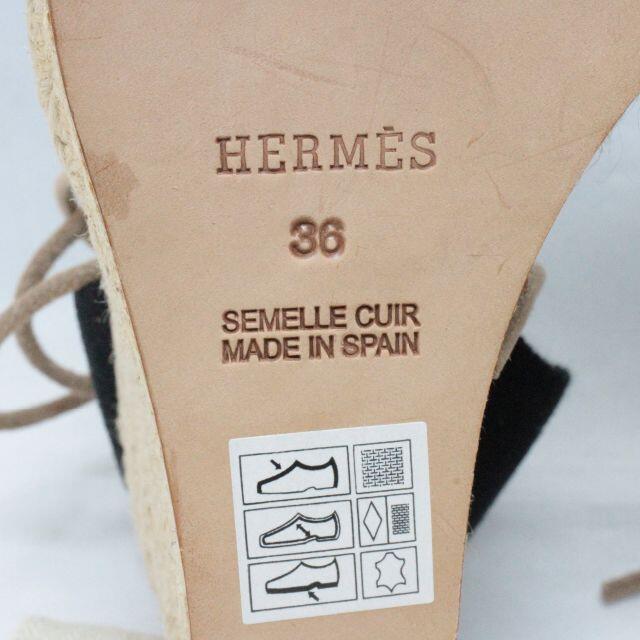 HERMES - エルメスエスパドリーユウェッジサンダル【超美品】の HERMES - エルメスエスパドリーユウェッジサンダル【超美品】の