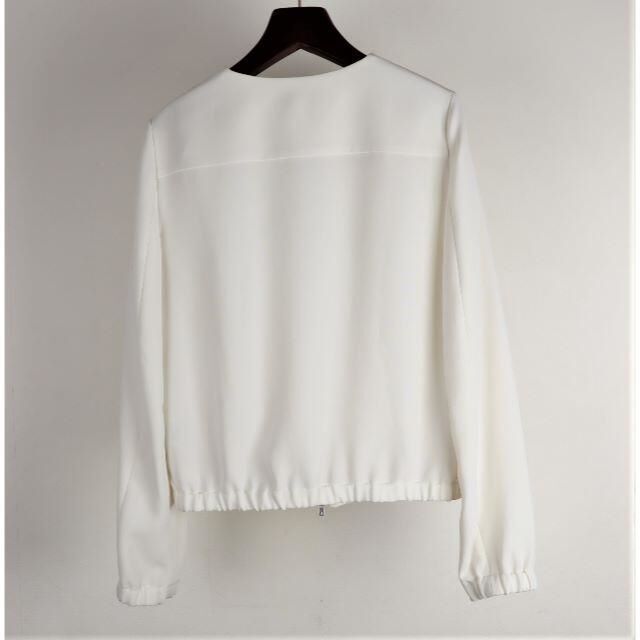 新品 Theory セオリー 19AW トリアセテート ブルゾン 2 ホワイト 新品 Theory セオリー 19AW トリアセテート ブルゾン 2 ホワイト