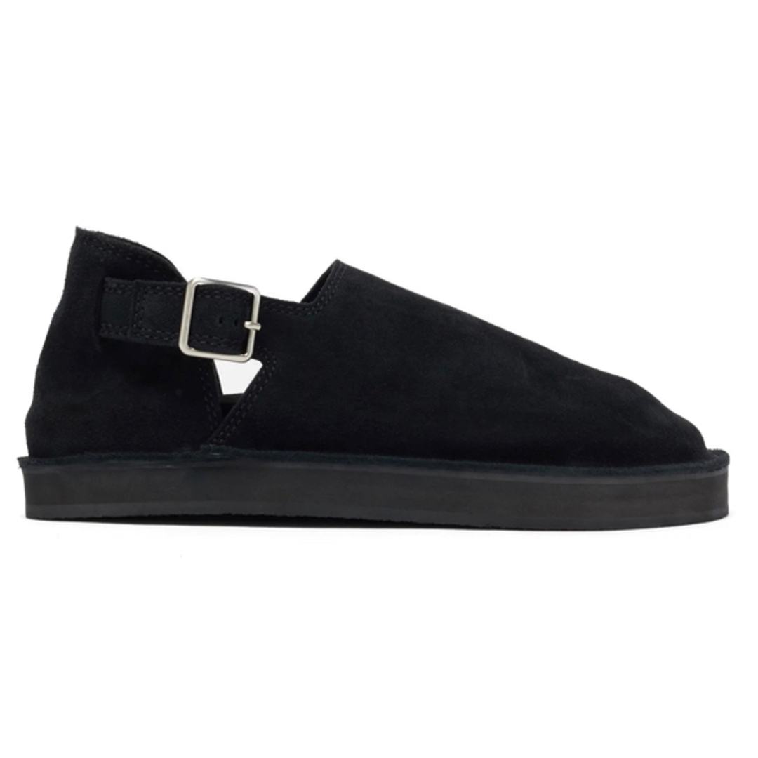 JIL SANDER - JIL SANDER スエードサンダル バックル ブラック JIL SANDER - JIL SANDER スエードサンダル バックル ブラック