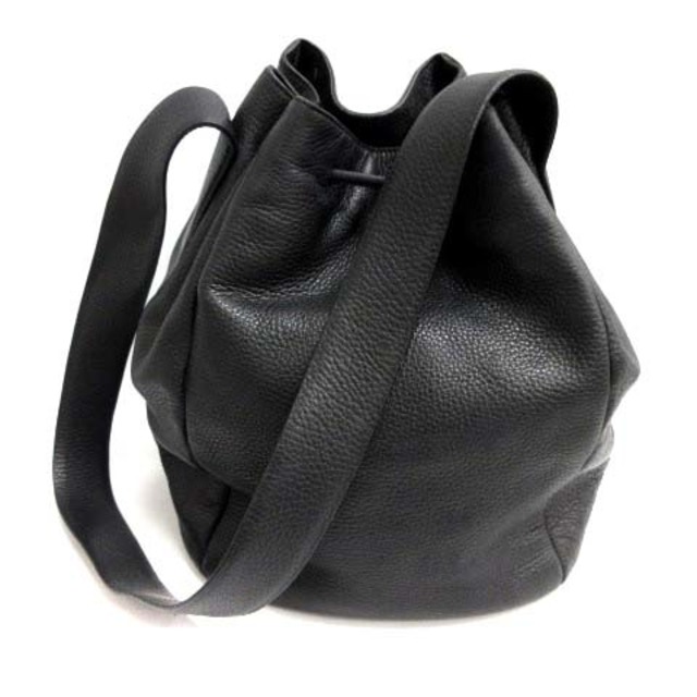 プラダ PRADA ショルダーバッグ 巾着 レザー 黒 ブラック プラダ PRADA ショルダーバッグ 巾着 レザー 黒 ブラック