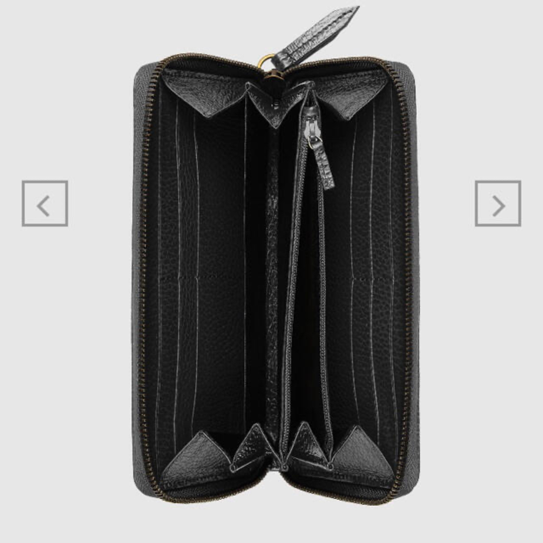 GUCCI - GUCCI バタフライ レザー ジップアラウンドウォレット GUCCI - GUCCI バタフライ レザー ジップアラウンドウォレット