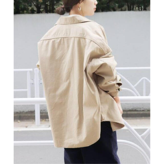 美品 Plage 製品加工Bigアーミーシャツ ベージュ 38サイズ 美品 Plage 製品加工Bigアーミーシャツ ベージュ 38サイズ