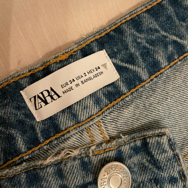 ZARA - 【美品】ZARAデニム ワイドレッグストレートデニムの通販 ZARA - 【美品】ZARAデニム ワイドレッグストレートデニムの通販