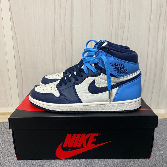 NIKE - NIKE AIR JORDAN 1 RETRO HIGH OG OBSIDIANの通販 by う NIKE - NIKE AIR JORDAN 1 RETRO HIGH OG OBSIDIANの通販 by う