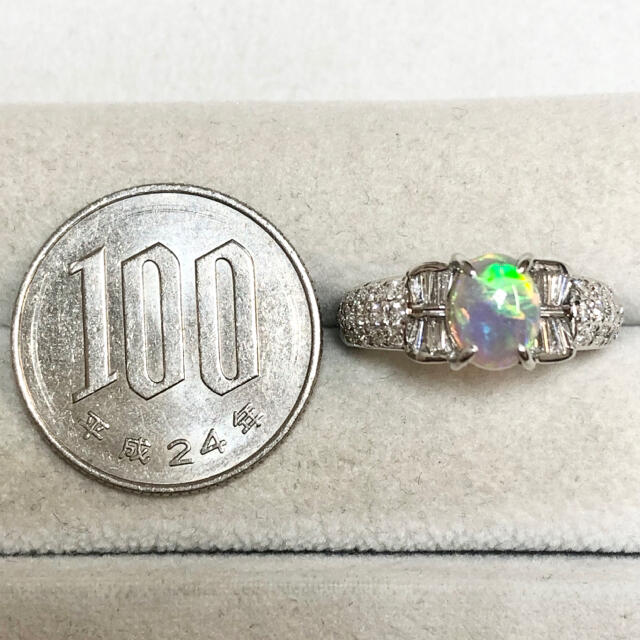 オパール 1.16ct ダイヤモンド Pt900 プラチナ ダイヤ リング 指輪 オパール 1.16ct ダイヤモンド Pt900 プラチナ ダイヤ リング 指輪