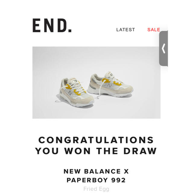 NEW BALANCE x PAPER BOY 992 27.5cm NEW BALANCE x PAPER BOY 992 27.5cm