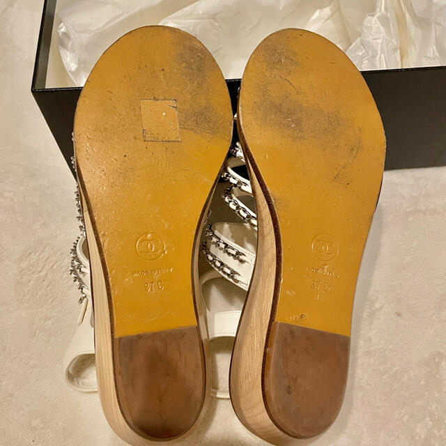 CHANEL - 美品 シャネル チェーン サンダル 37の通販 by wap CHANEL - 美品 シャネル チェーン サンダル 37の通販 by wap