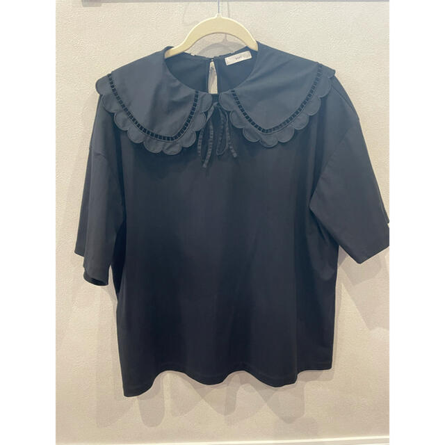 yori ヨリ スカラップカラーカットソー yori ヨリ スカラップカラーカットソー