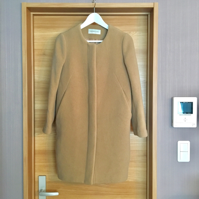 美品、送料込み♪】Deuxieme Classe ノーカラーコート希少 36 美品、送料込み♪】Deuxieme Classe ノーカラーコート希少 36