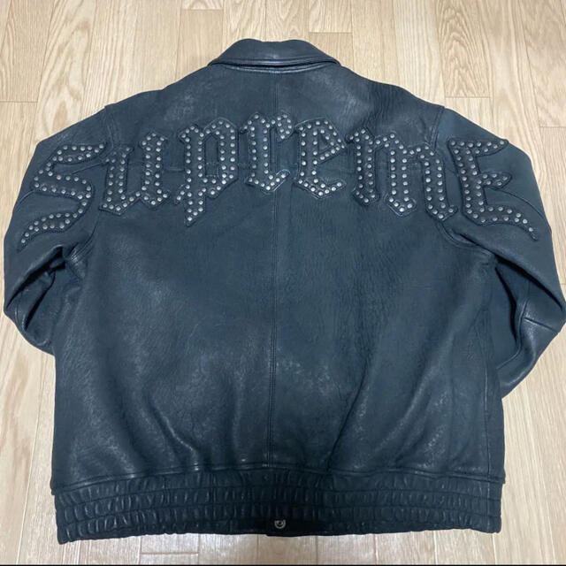 Supreme Pebbled すかせ Leather Varsity Jacket Supreme Pebbled すかせ Leather Varsity Jacket
