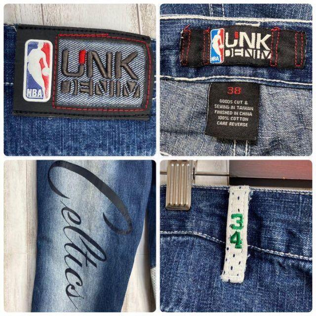 入手困難】 UNK NBA コムドット ワイド バギー デニム パンツ 入手困難】 UNK NBA コムドット ワイド バギー デニム パンツ