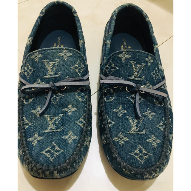 LOUIS VUITTON - ヴィトン アリゾナ ライン デニム ドライビング LOUIS VUITTON - ヴィトン アリゾナ ライン デニム ドライビング