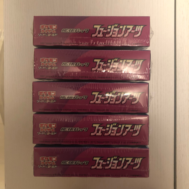 新品シュリンク付き 未開封 ポケモンカード フュージョンアーツ5box 新品シュリンク付き 未開封 ポケモンカード フュージョンアーツ5box