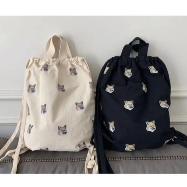 MAISON KITSUNE' - メゾンキツネ ナップサック バックパック MAISON KITSUNE' - メゾンキツネ ナップサック バックパック