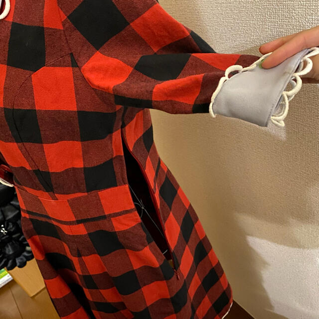 パメオポーズ 赤チェック ワンピース ワンピース パメオポーズ 赤チェック ワンピース ワンピース
